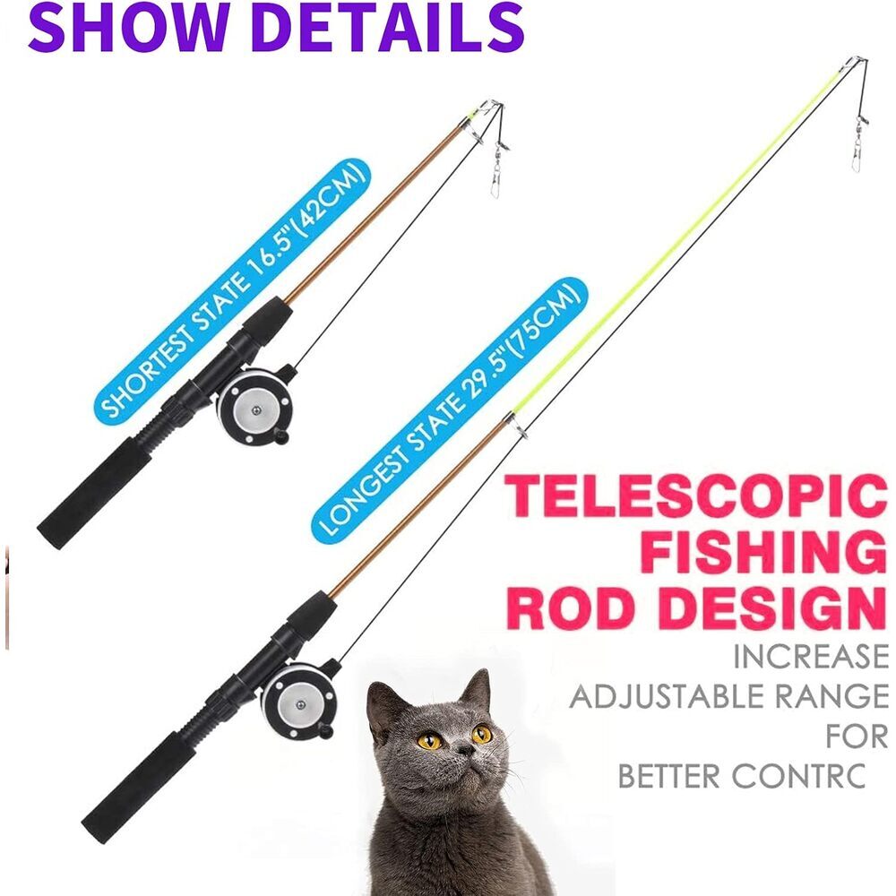 Funny Fishing Rod Cat Wand Toy – CatPrestige.com