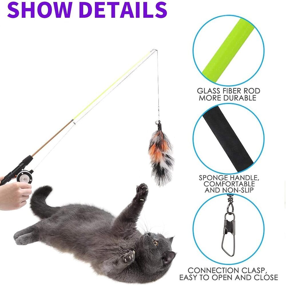 Funny Fishing Rod Cat Wand Toy – CatPrestige.com