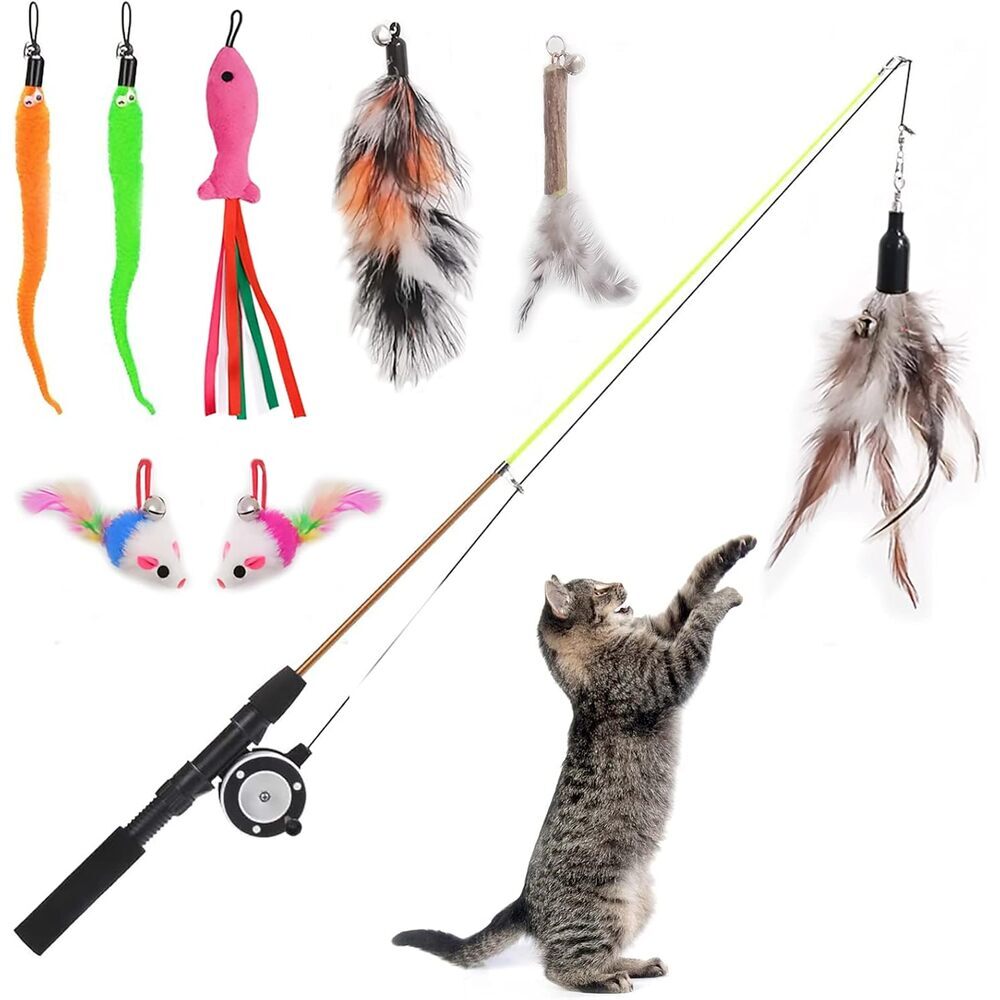 Funny Fishing Rod Cat Wand Toy – CatPrestige.com