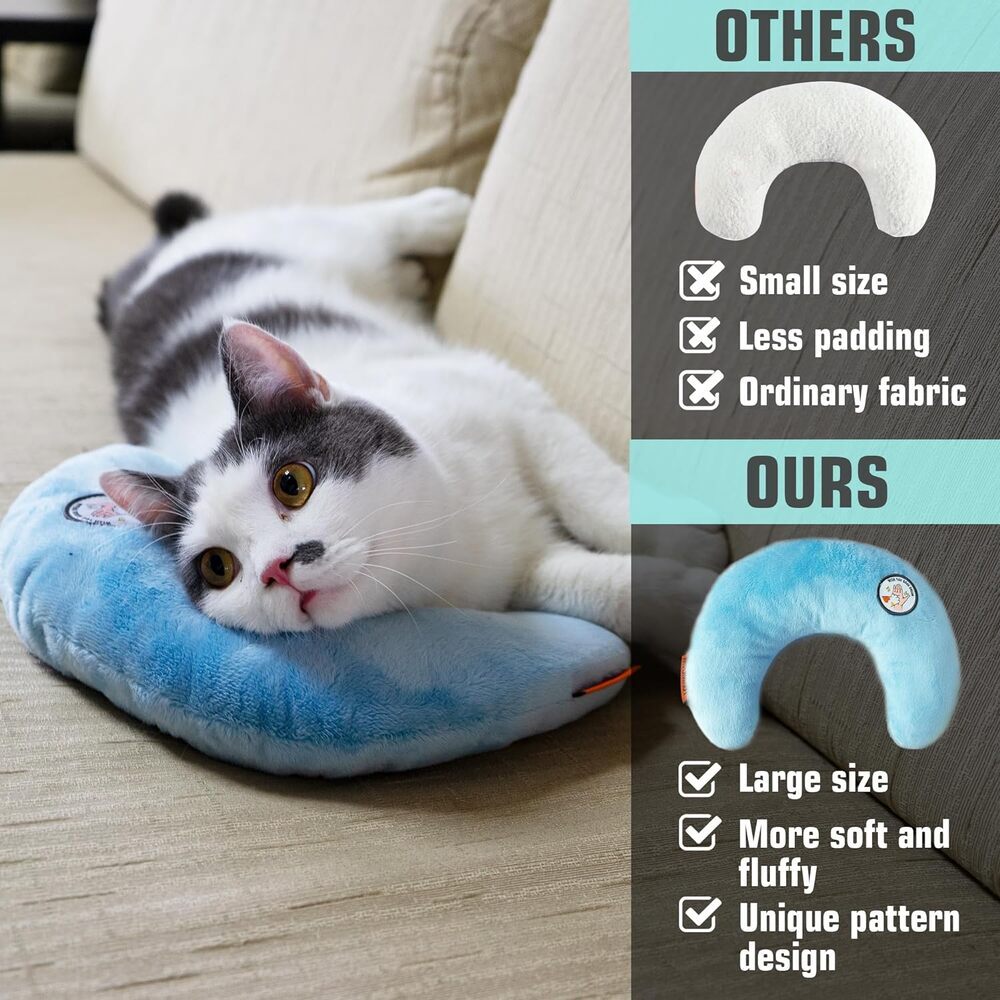 U-Shaped Cat Neck Pillow for Deep Sleep and Joint Relief(Pack of 2 ...