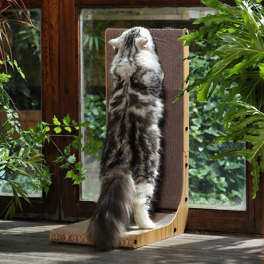 18.7 Inch L-Shape Wall Mounted Cat Scratching Post – CatPrestige.com