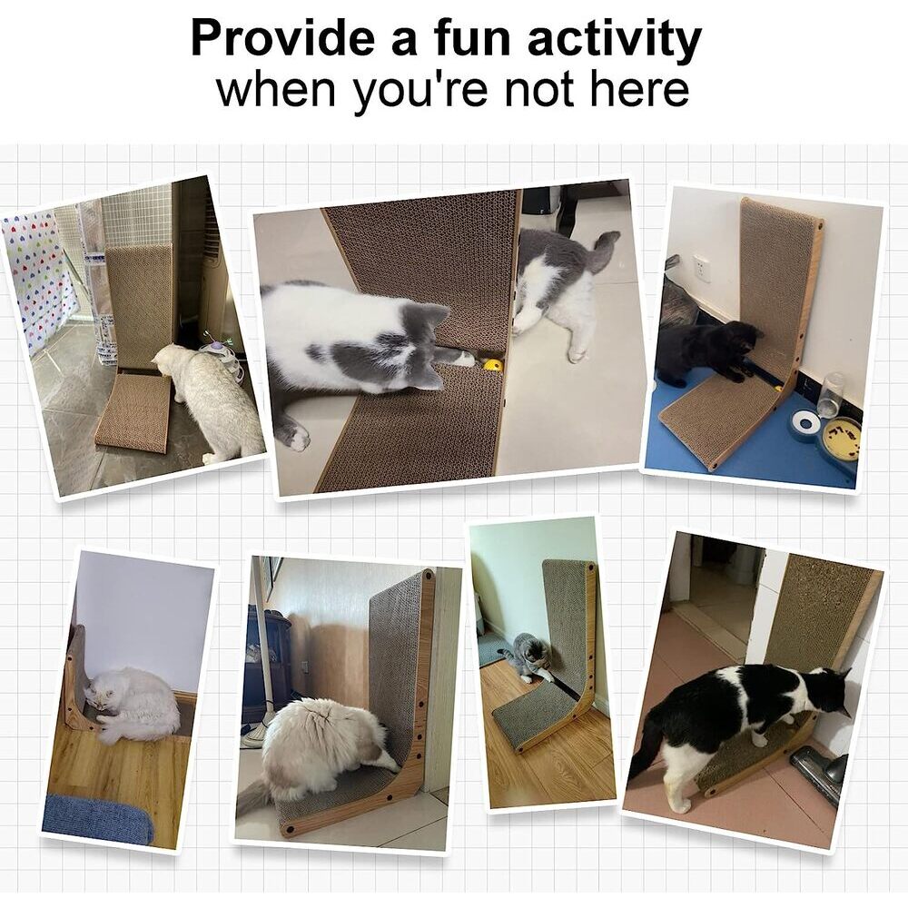 18.7 Inch L-Shape Wall Mounted Cat Scratching Post – CatPrestige.com