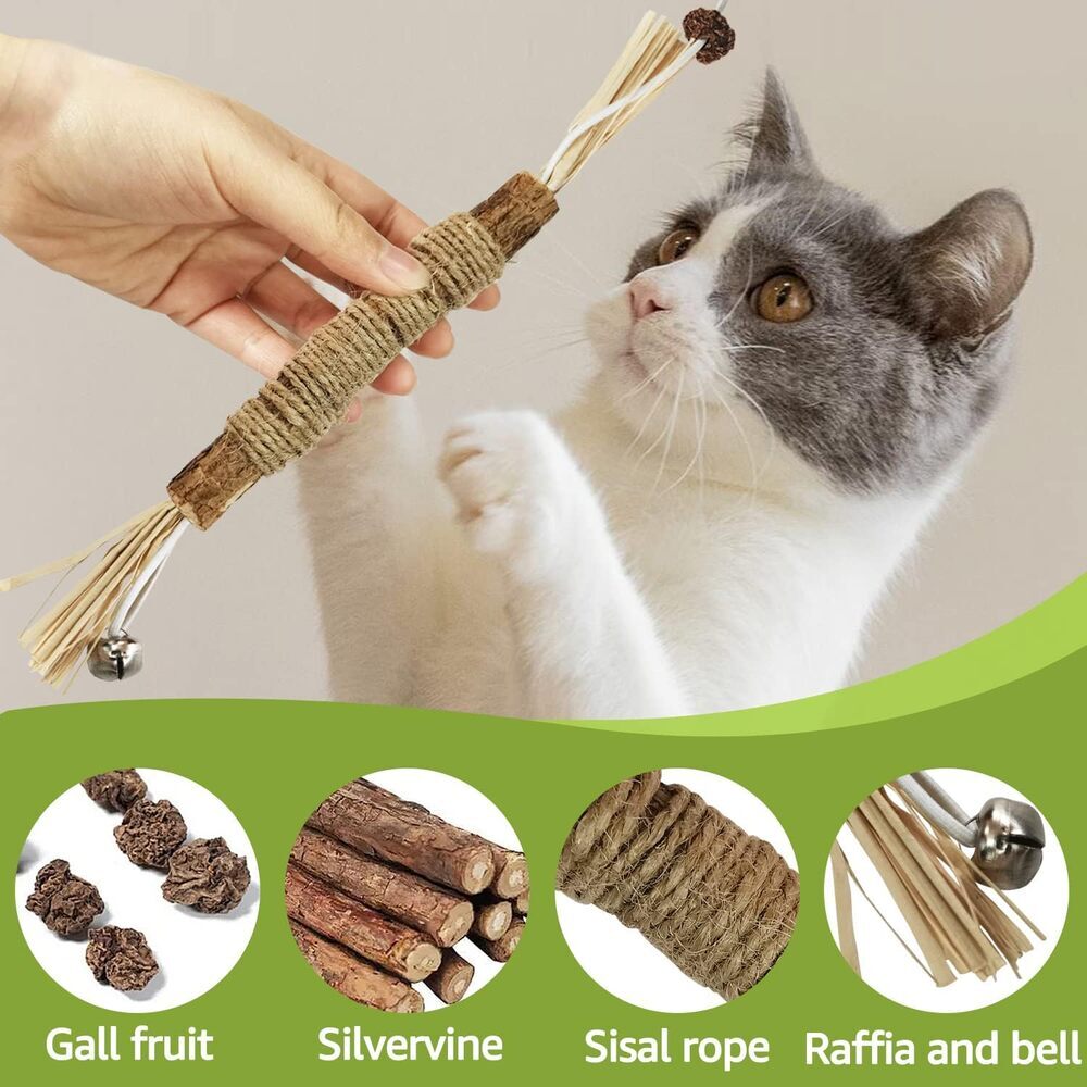 12-Pack Catnip & Silvervine Toys for Cats – Chew Sticks, Balls, Mice ...