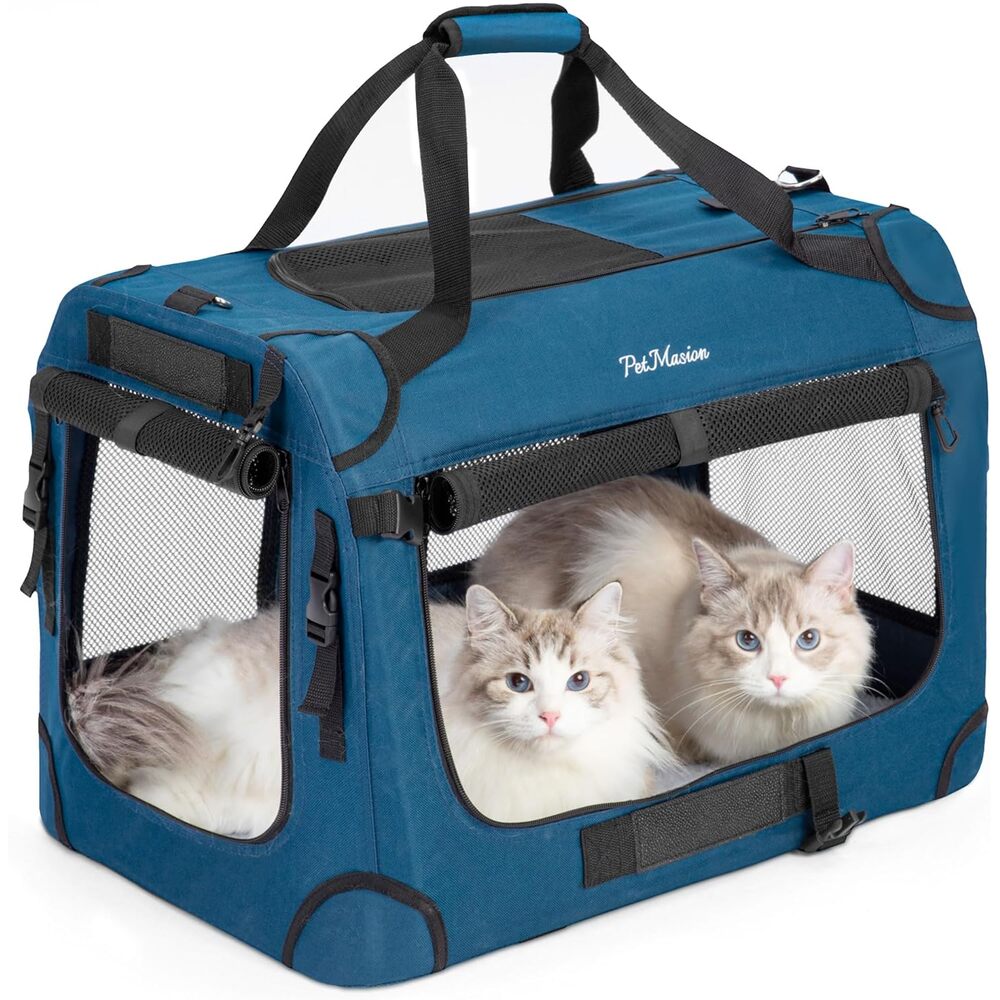 XL Soft Cat Carrier , Foldable Travel Crate for 20lbs+ Cats ...